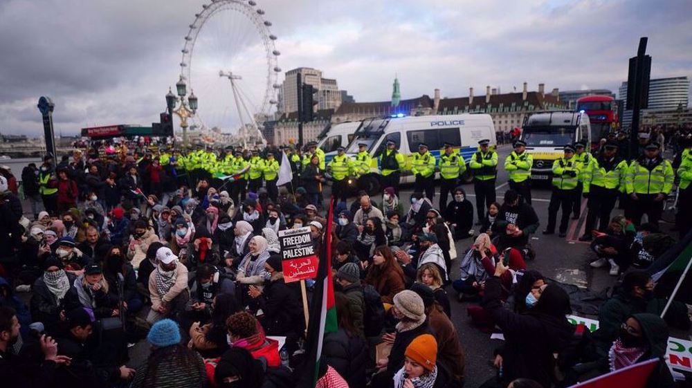 UK police clash with pro-Palestinian protesters during London march ...